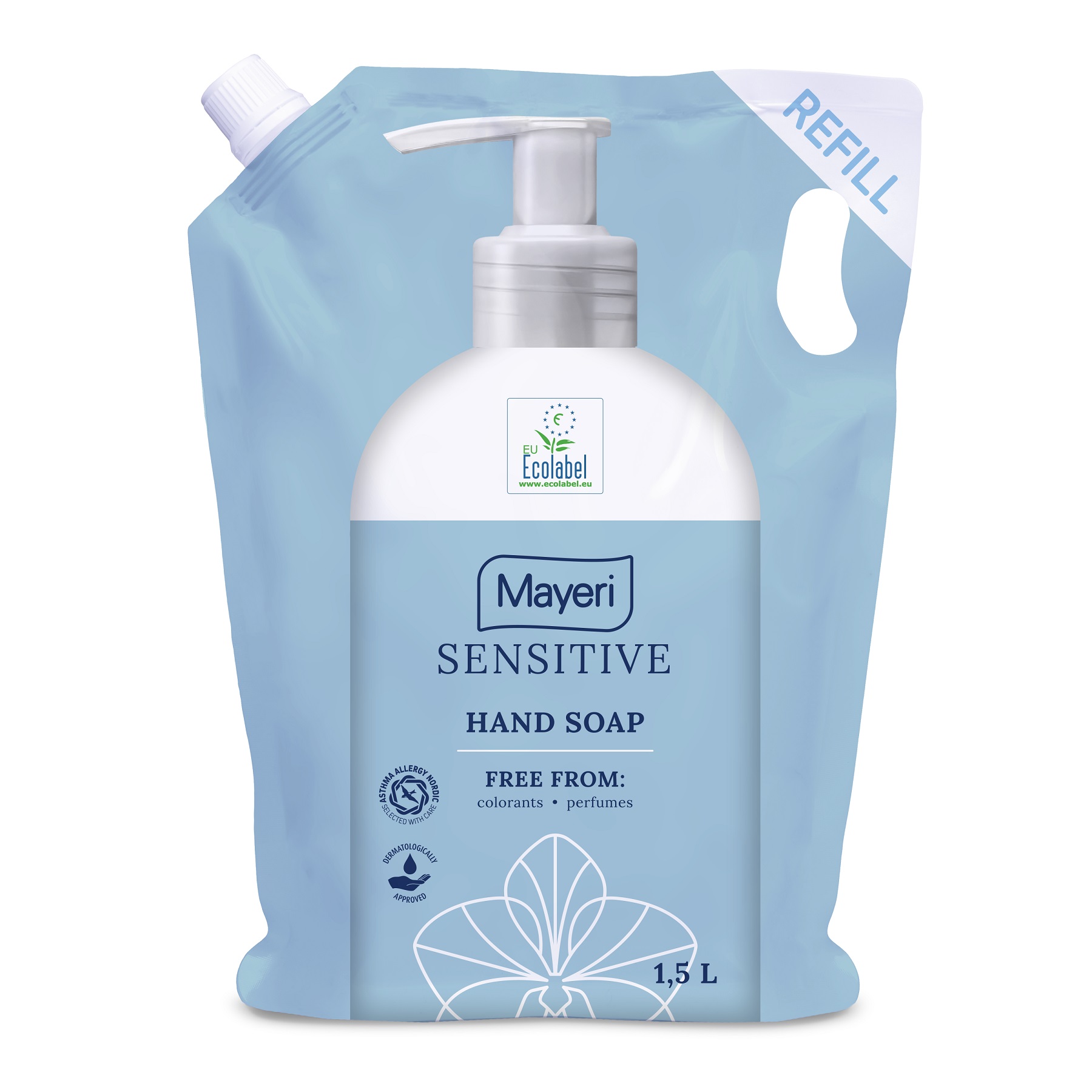 Mayeri Sensitive vedelseep pouch 1,5 L - Aren